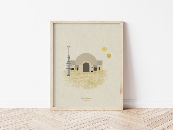 Star Wars Lars Homestead Illustration Architecture Wall - Etsy
