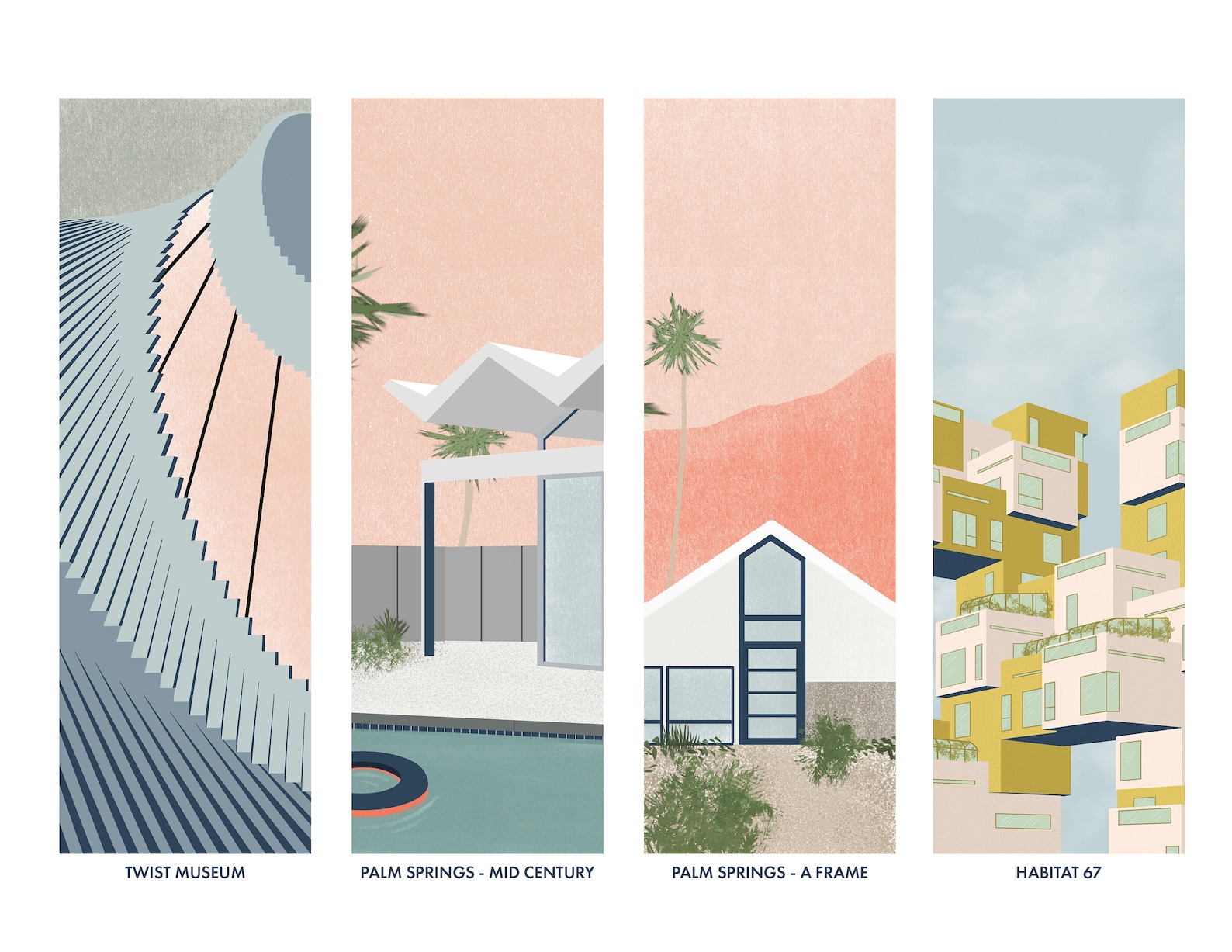 Architecture Bookmark Bookmark Illustrations Architecture - Etsy