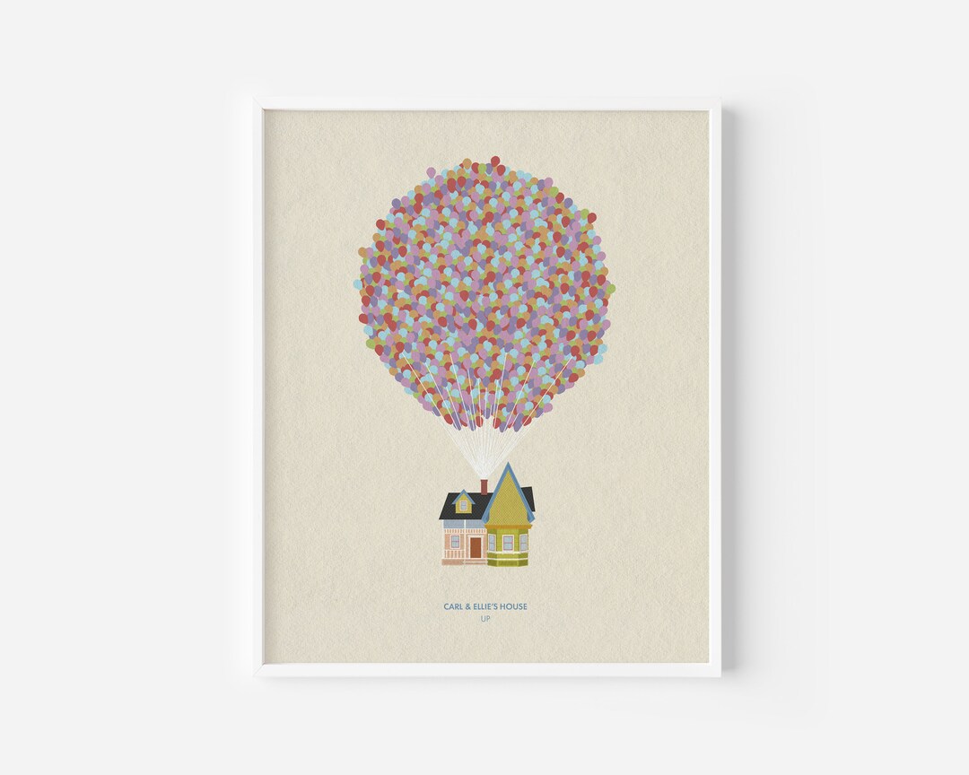 Up, up House, Illustration, Wall Art, Home Decor, Pixar Art, Film Art ...