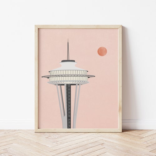 Seattle Travel Poster - Etsy