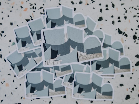 Disney Concert Hall Sticker Vinyl Sticker Architecture - Etsy