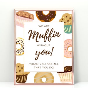 Appreciation Printable Sign - Muffins - Generic - Staff, Employee ...