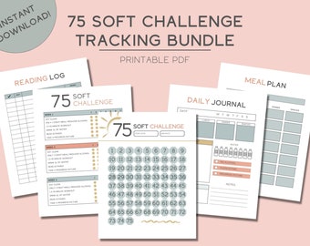 35 Soft Challenge Tracker, 35 Day Challenge Printable, Fitness Journal ...
