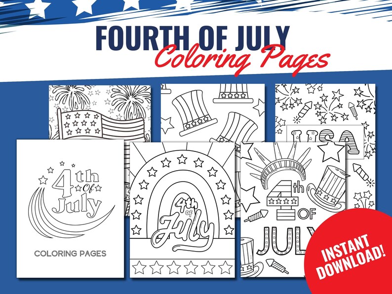 Fourth of July Printable Coloring Sheets, 4th of July Coloring Pages ...