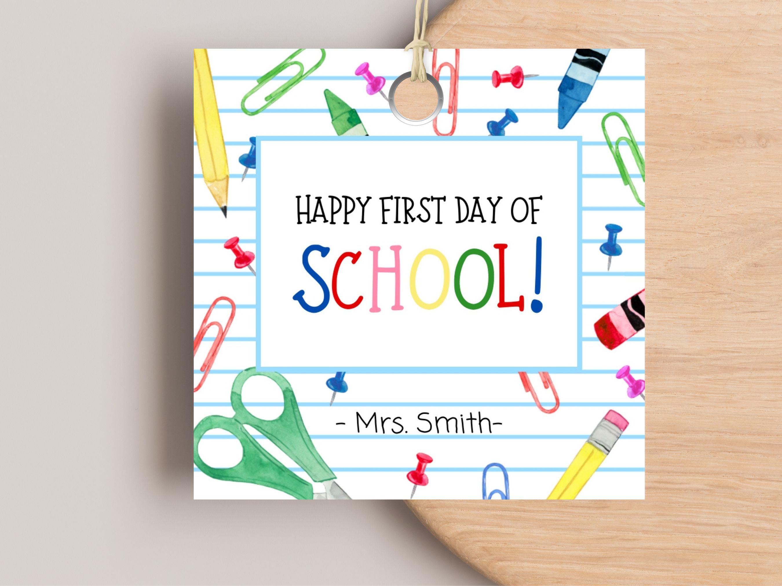 First Day of School Favor Tag, Template, Back to School Tag, Student ...