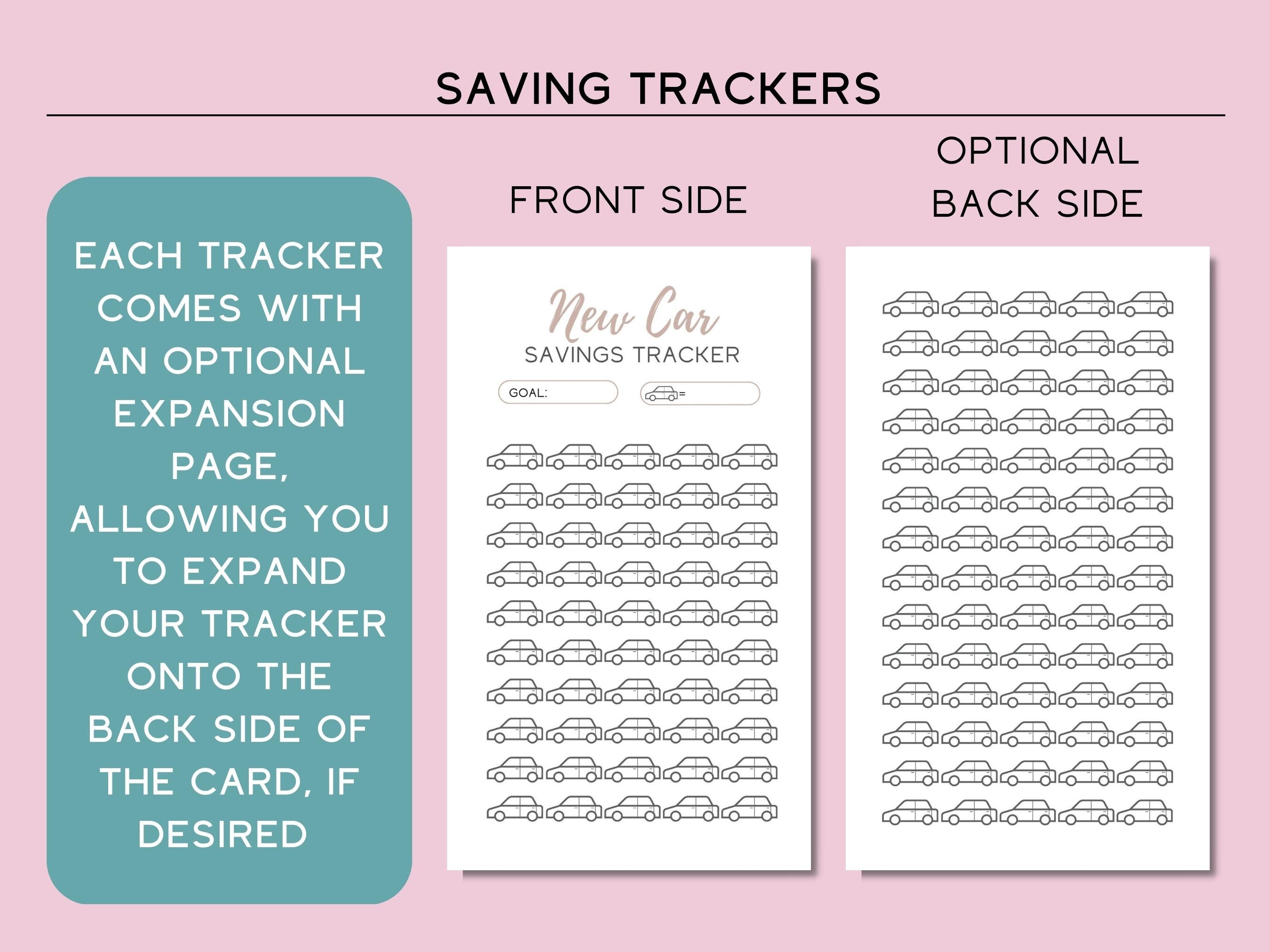 Mini Savings Challenge Bundle, Tracker, 6 X 3.5 Inch Printable Savings ...