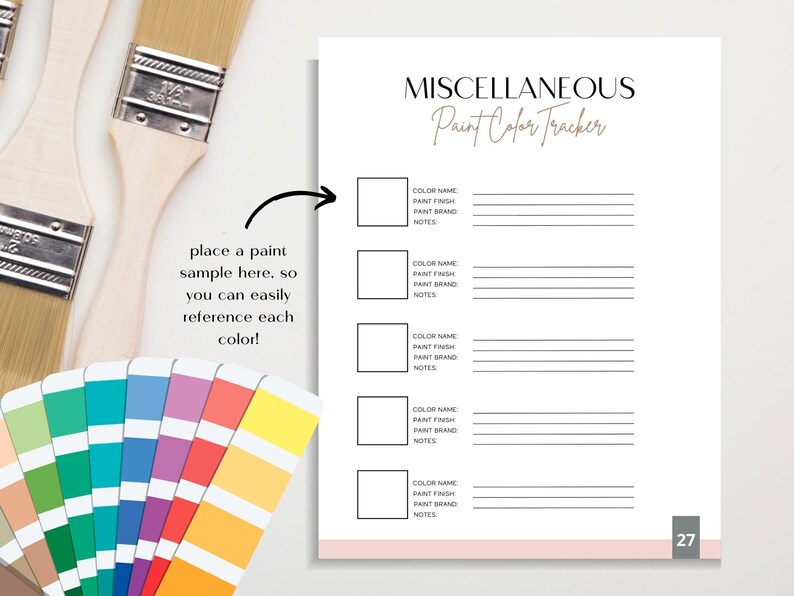 Paint Color Tracker, Home Paint Organization, Building a New Home, Get ...