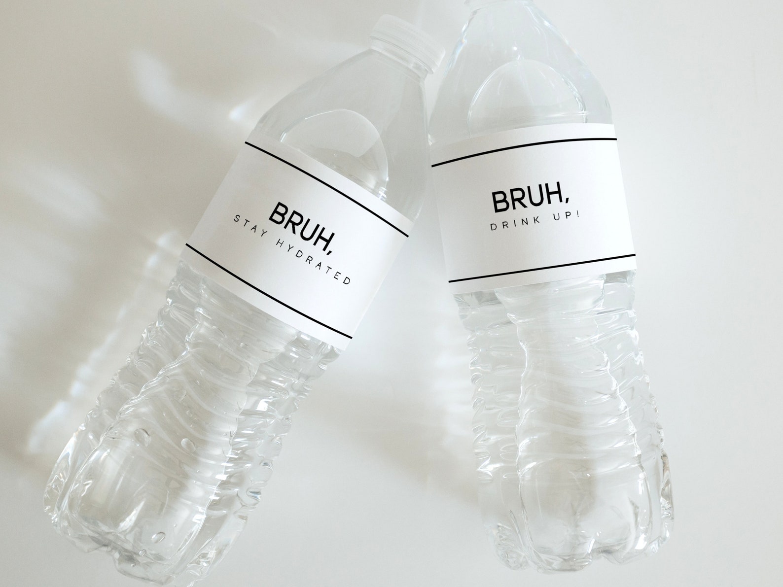 Bruh Birthday Party Water Bottle Label Editable Template, Bruh Party ...