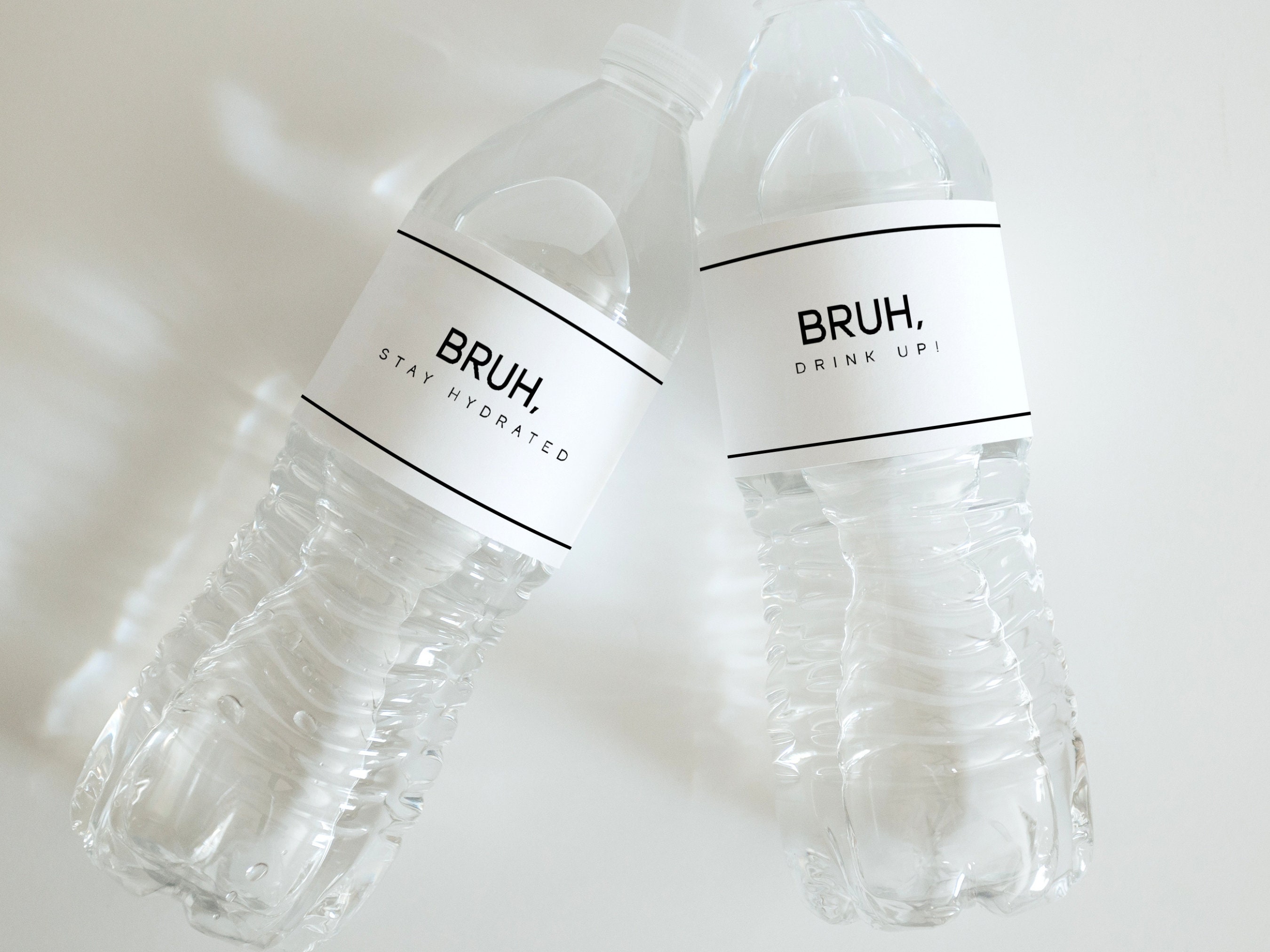 Bruh Birthday Party Water Bottle Label Editable Template, Bruh Party ...