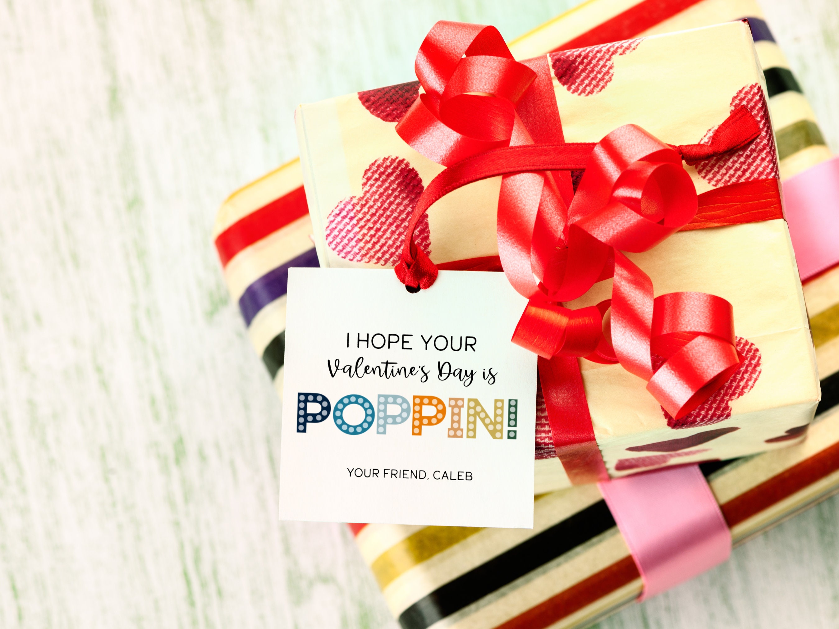 Fidget Popper Valentine's Day Tag blue & Orange Kid's and Toddler ...