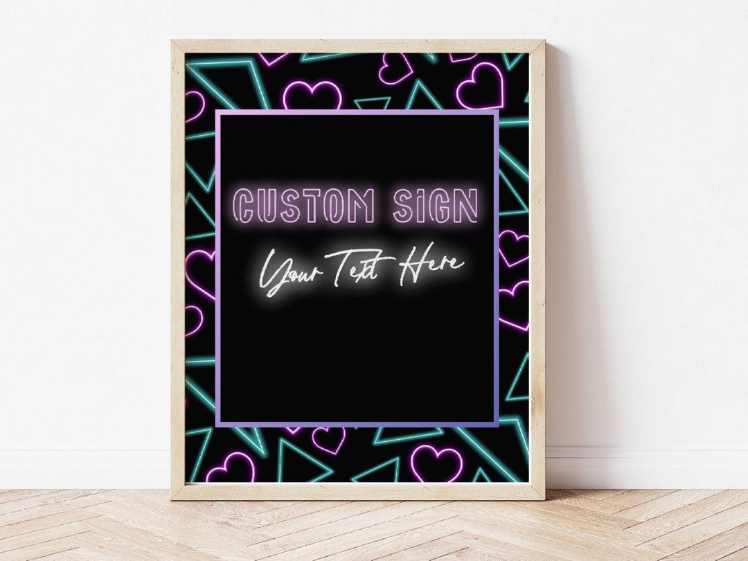 Glow in the Dark Birthday Party Editable Sign Template, Custom Birthday ...
