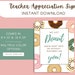 Teacher Appreciation Printable Sign - Donuts - Teacher Week - We Donut ...