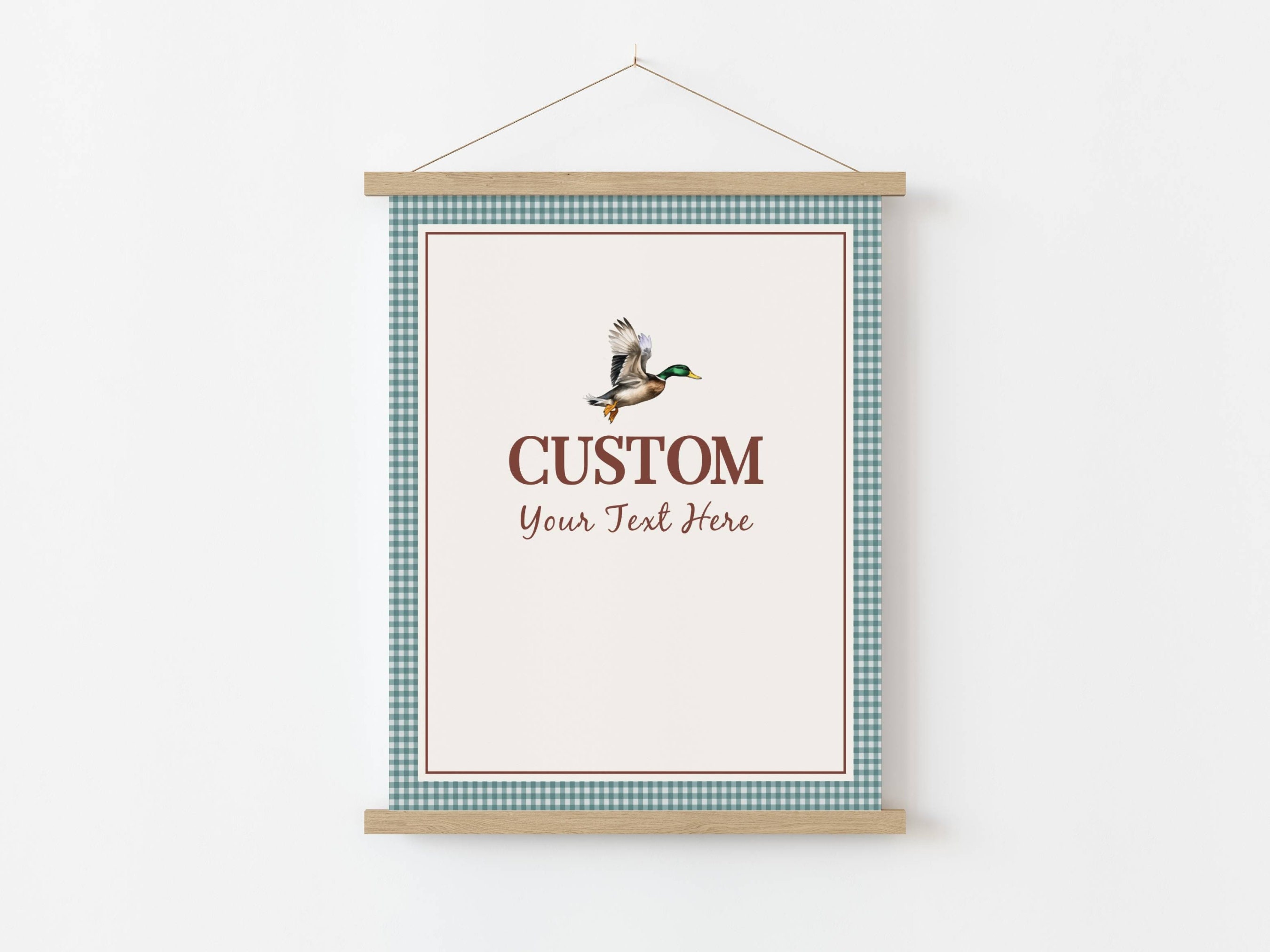 One Lucky Duck Custom Birthday Sign, Editable Template, Duck Hunting ...