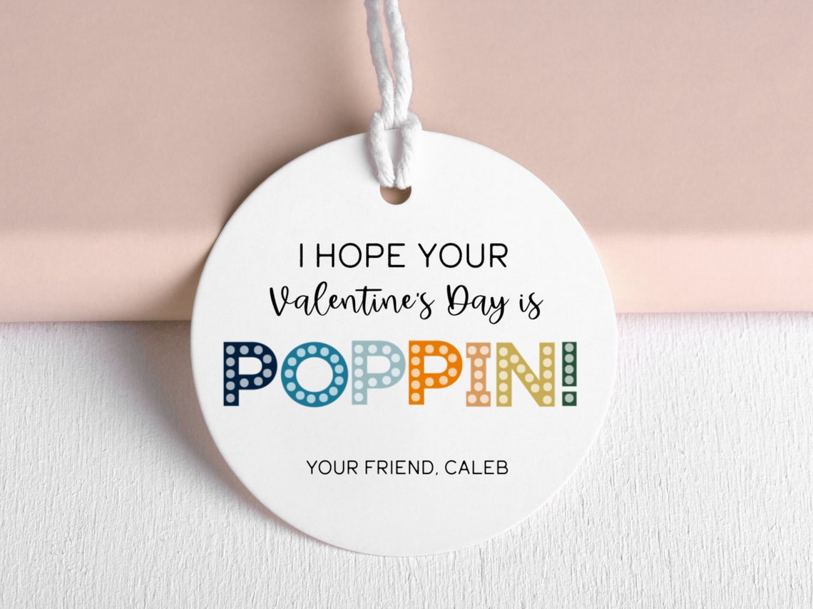 Fidget Popper Valentine's Day Tag blue & Orange Kid's and Toddler ...