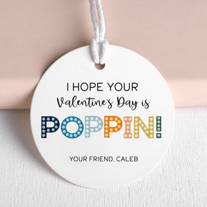 Fidget Popper Valentine's Day Tag (blue & Orange) - Kid's and Toddler ...