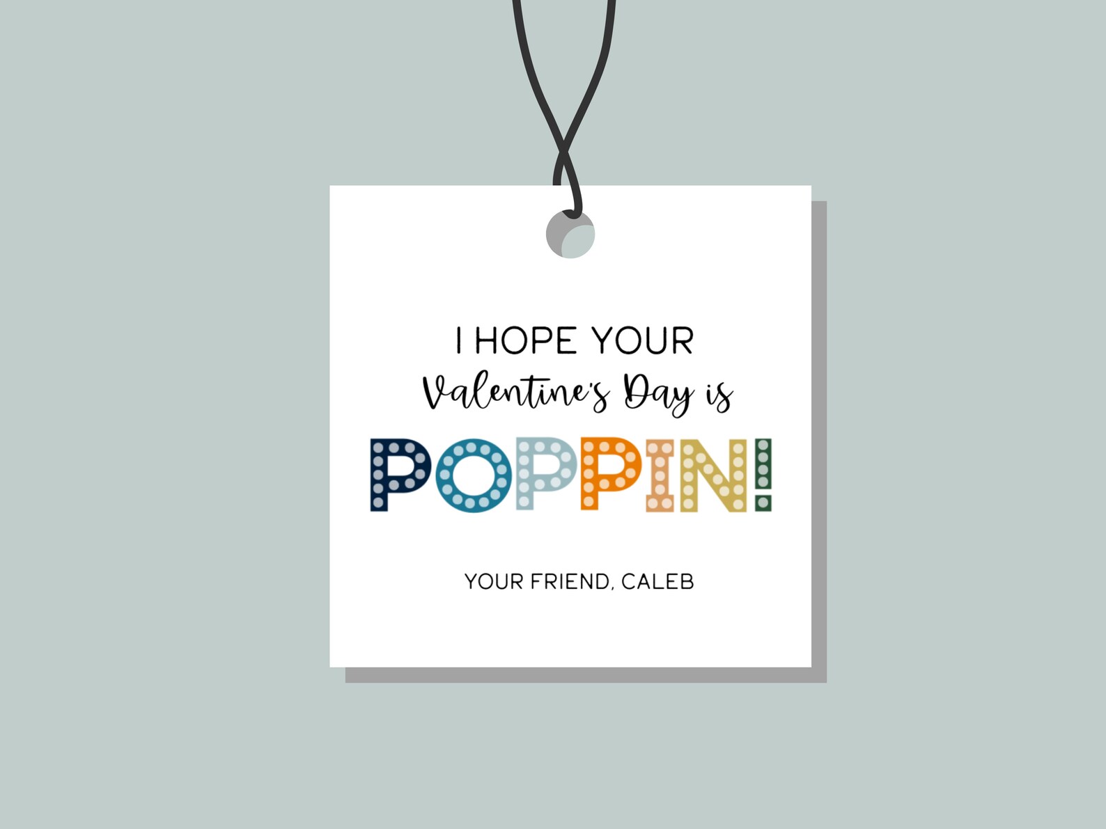 Fidget Popper Valentine's Day Tag blue & Orange Kid's and Toddler ...