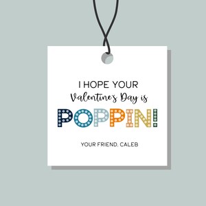 Fidget Popper Valentine's Day Tag (blue & Orange) - Kid's and Toddler ...