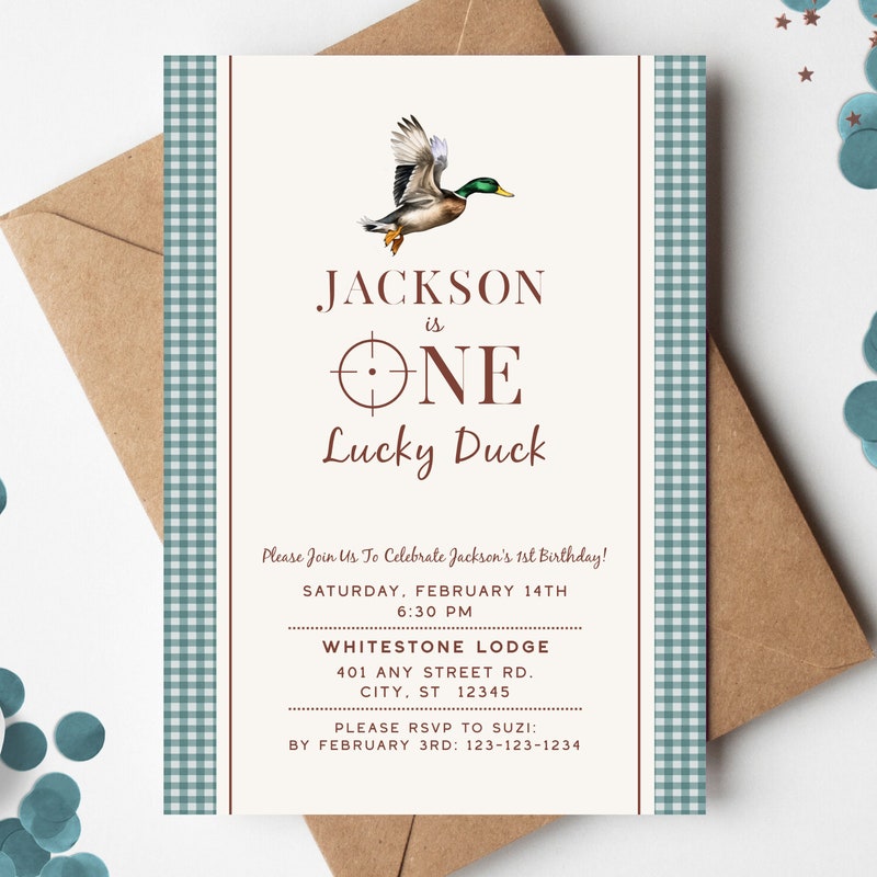 One Lucky Duck Party Sign - Etsy