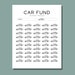 Sports Car Savings Tracker - Car Fund Savings Tracker - Sinking Fund ...