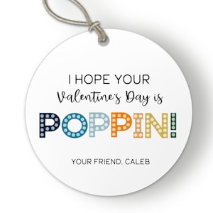 Fidget Popper Valentine's Day Tag (blue & Orange) - Kid's and Toddler ...