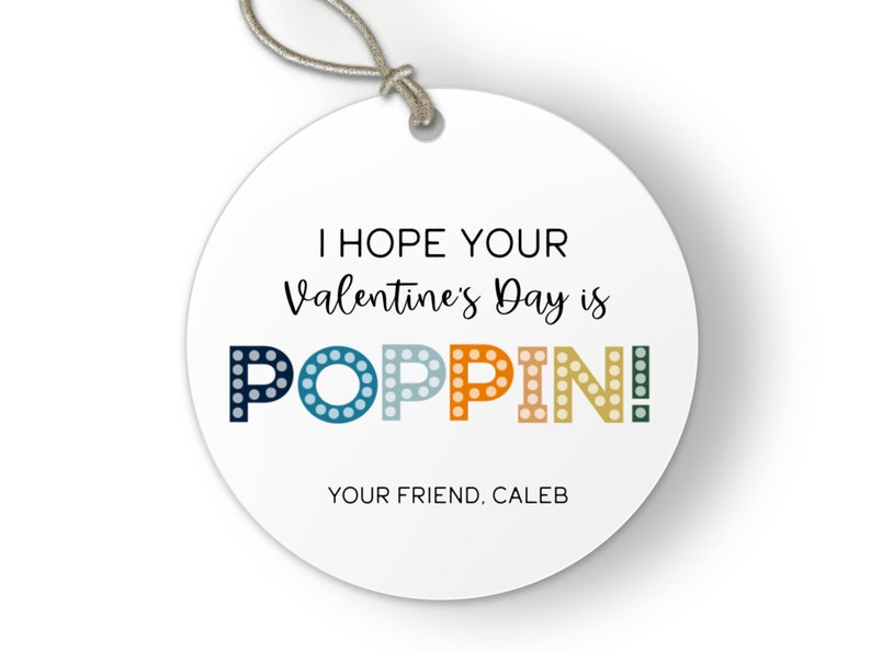 Fidget Popper Valentine's Day Tag blue & Orange Kid's and Toddler ...