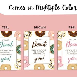 Teacher Appreciation Printable Sign - Donuts - Teacher Week - We Donut ...