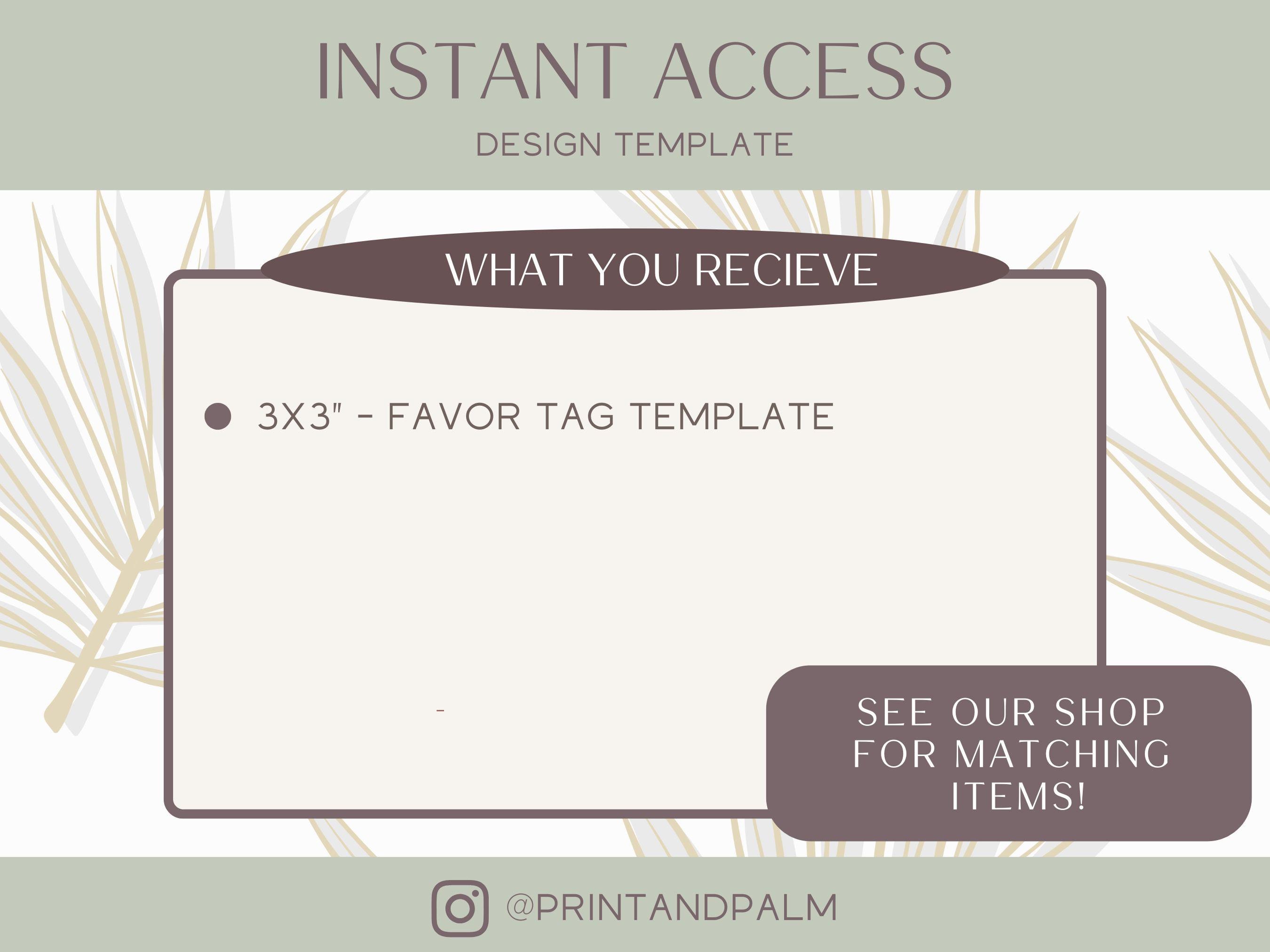 First Day of School Favor Tag, Template, Back to School Tag, Student ...