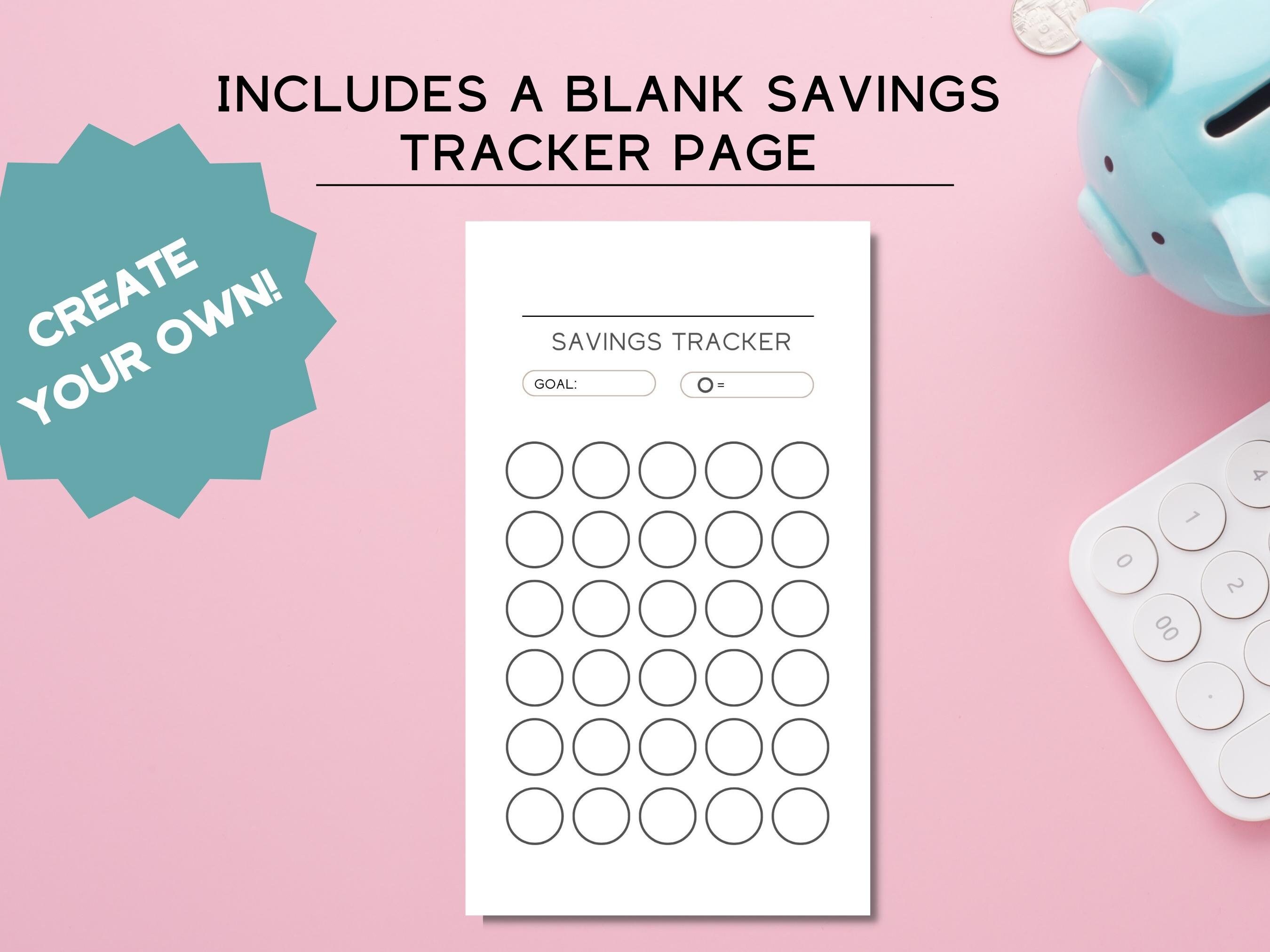 Mini Savings Challenge Bundle, Tracker, 6 X 3.5 Inch Printable Savings ...