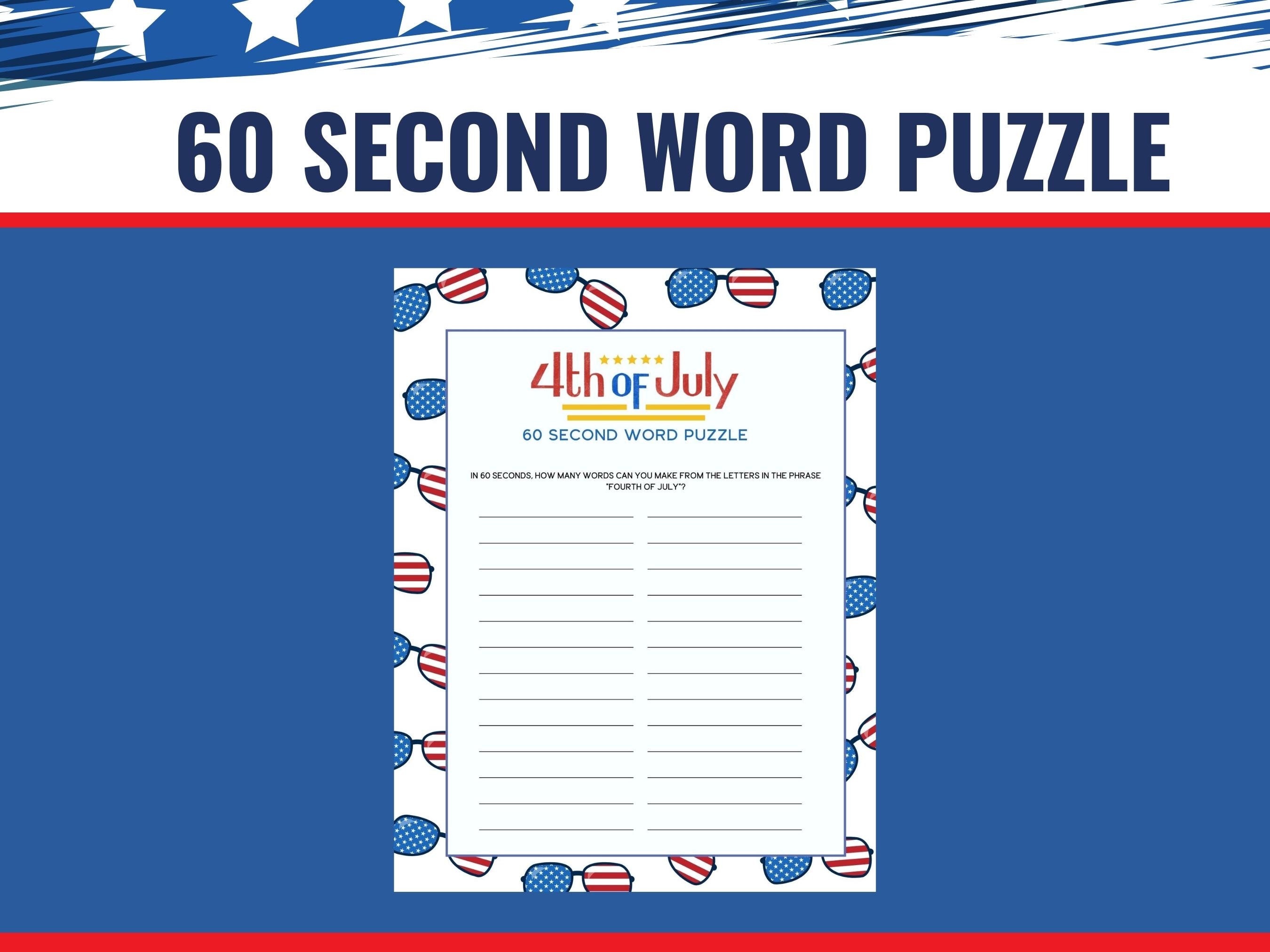 Fourth of July Printable Games Bundle, 4th of July Party Activities ...