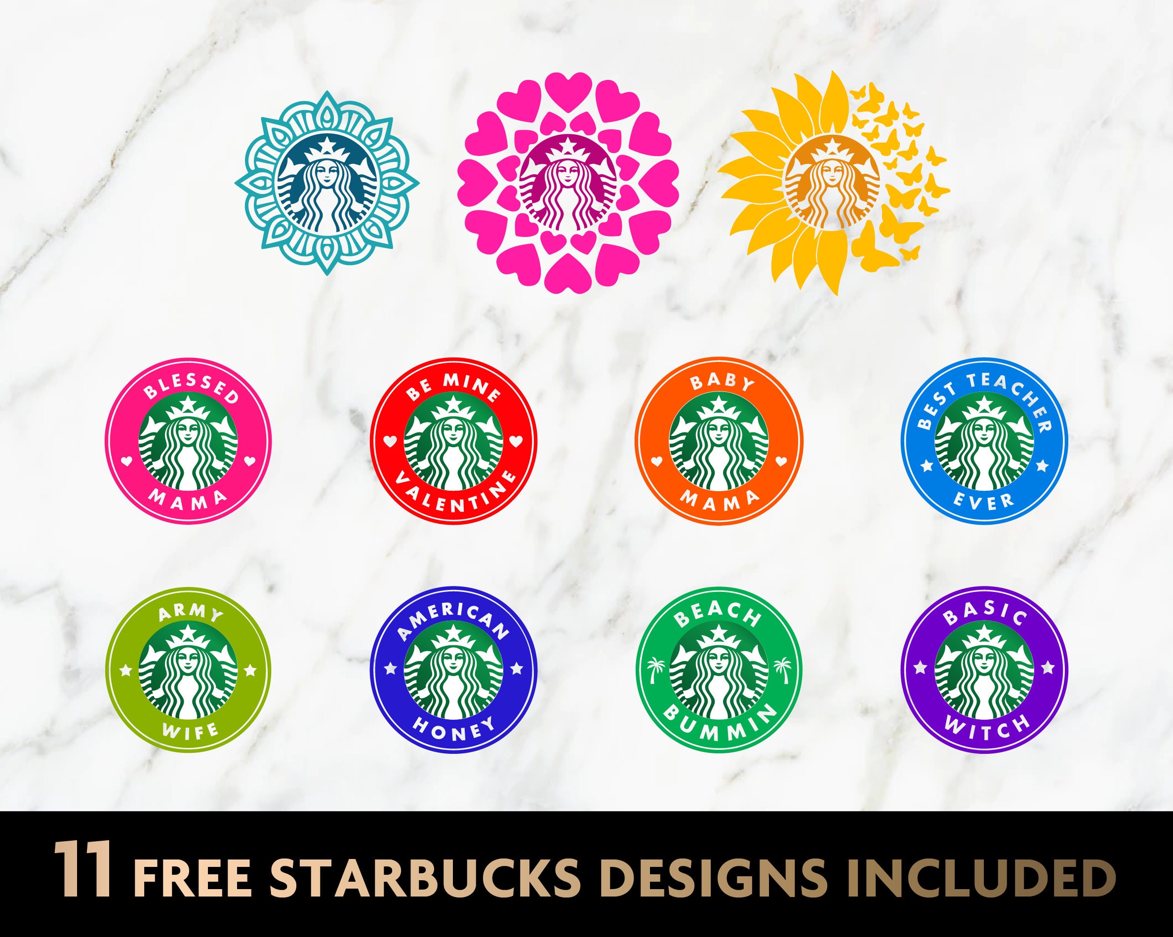 Print Starbucks Coffee SVG File Design Butterfly Starbucks - Etsy