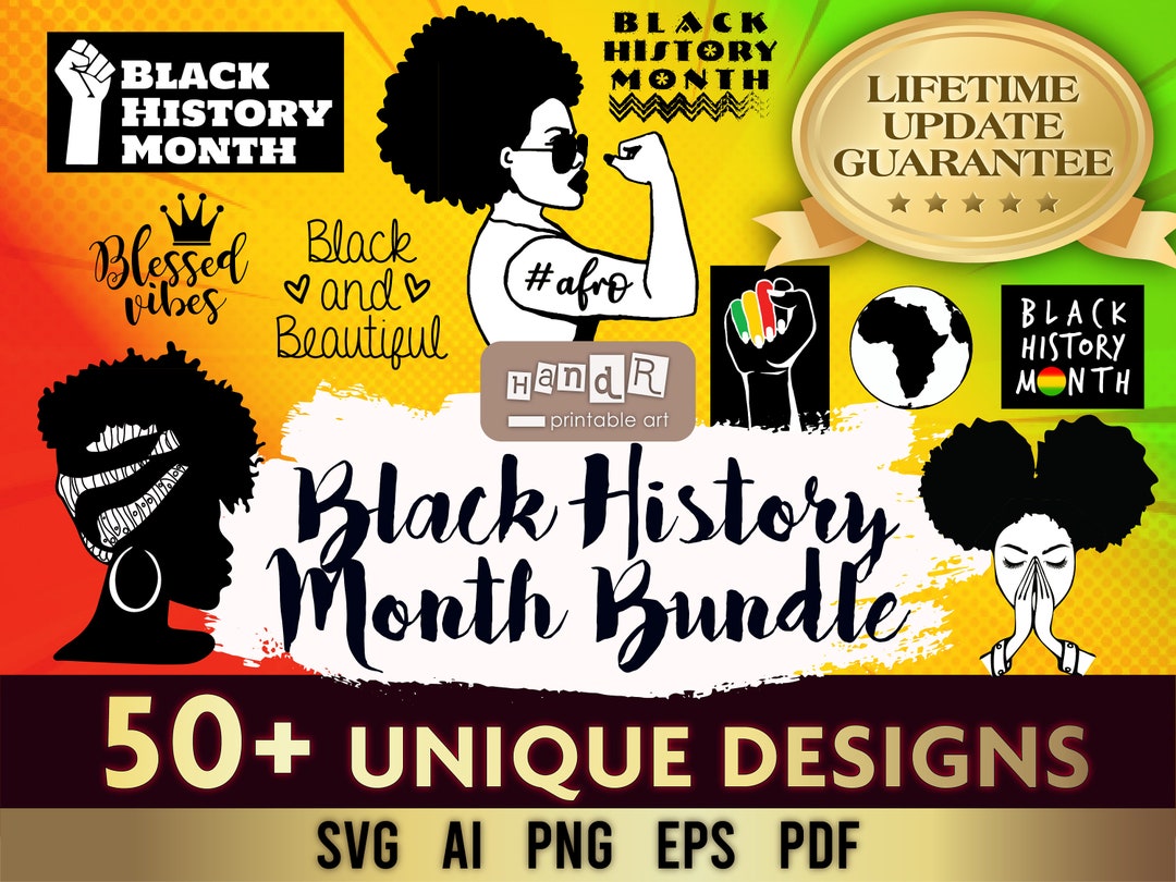 Black History Month Bundle SVG, Afro Bundle Svg, Afro SVG File for ...