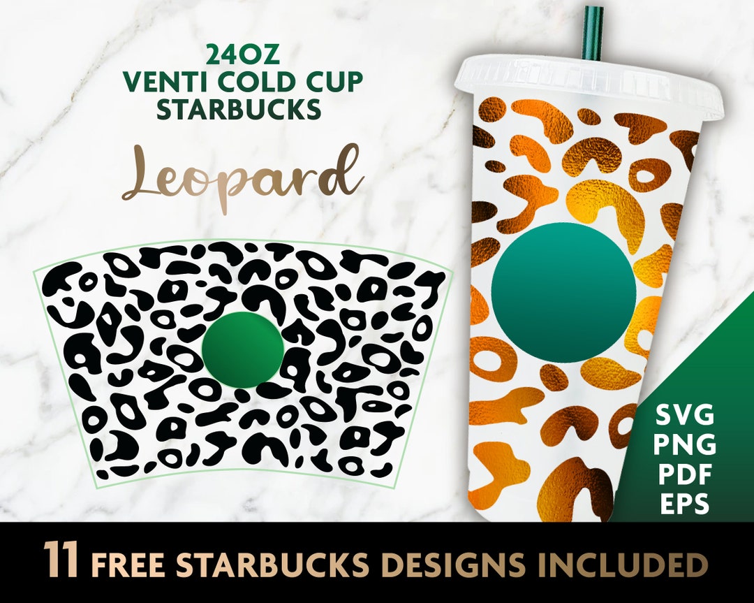 Leopard Starbucks Coffee Vector, Print Starbucks Coffee Bundle SVG File ...