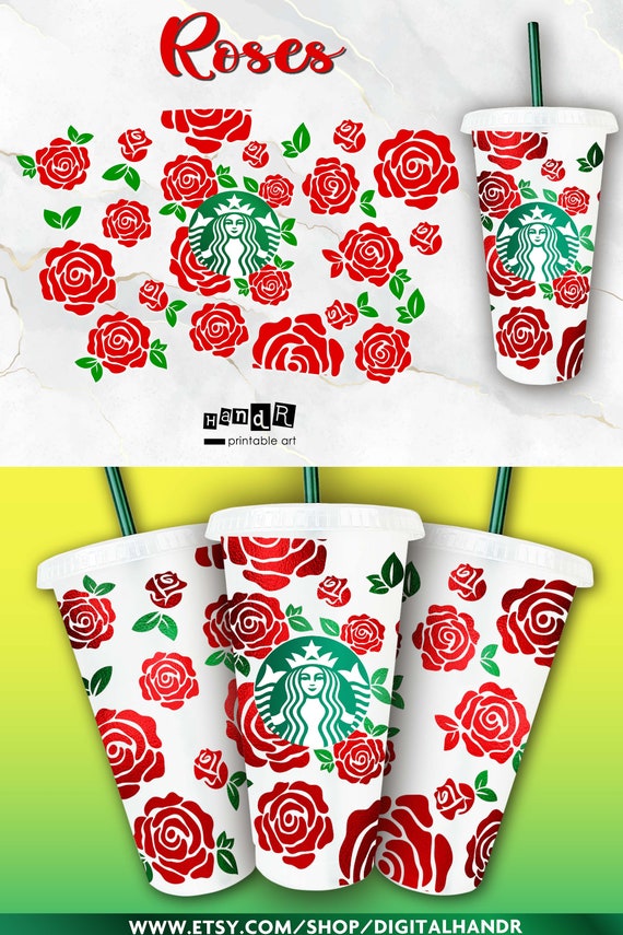 Full Wrap Print Starbucks Coffee SVG File Design Daisy | Etsy