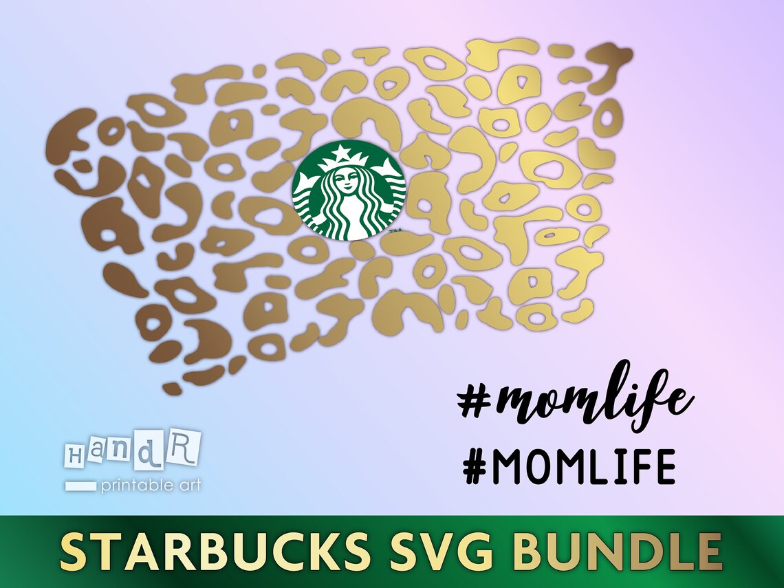 Leopard Starbucks coffee vector Print Starbucks Coffee bundle | Etsy