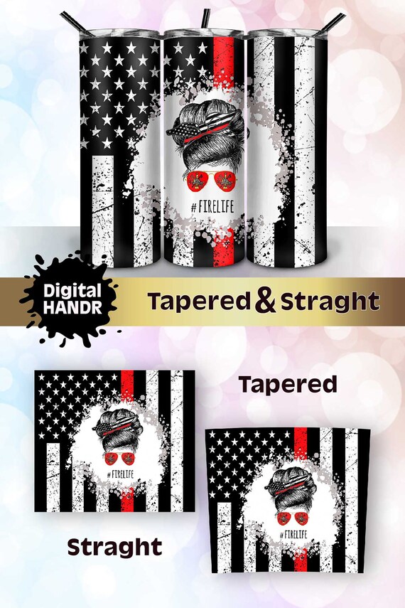 Red Stripe Fire Life Female Fire Fighter Red Stripe USA Flag | Etsy