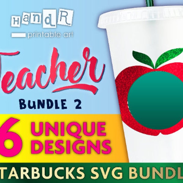 Teacher Starbucks Cheetah Svg - Etsy