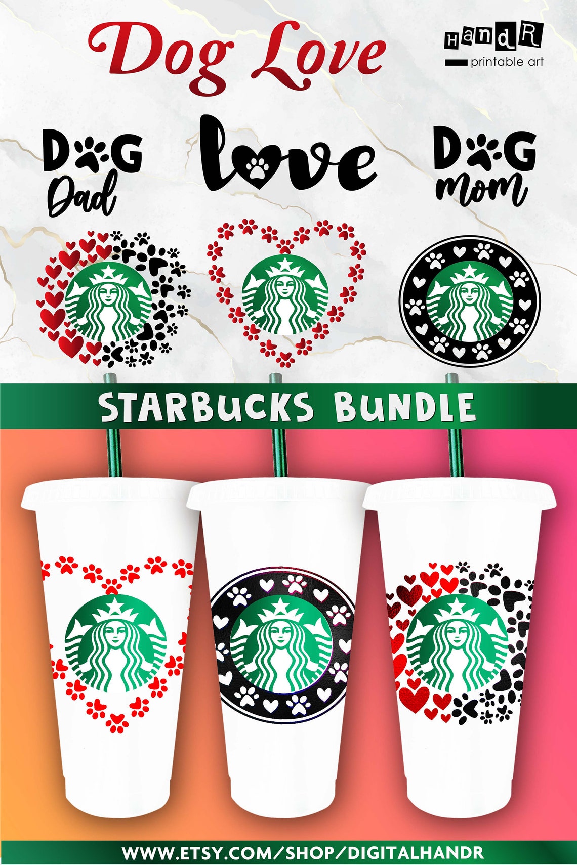 Dog Love Starbucks Mega SVG Bundle Dog Starbucks Coffee CUT - Etsy