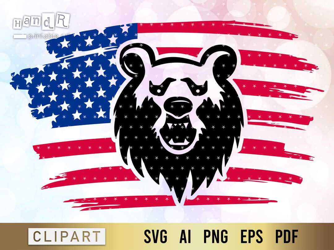 Bear Flag, 4th of July SVG, Fourth of July Svg, Patriotic Independence ...