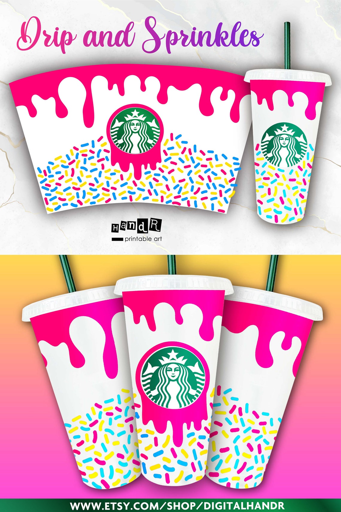 Print Starbucks Coffee Bundle SVG File Donut Worry Starbucks - Etsy