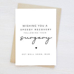 Surgery Get Well Soon Card, Knee Operation Recovery, Hip Surgery Card ...