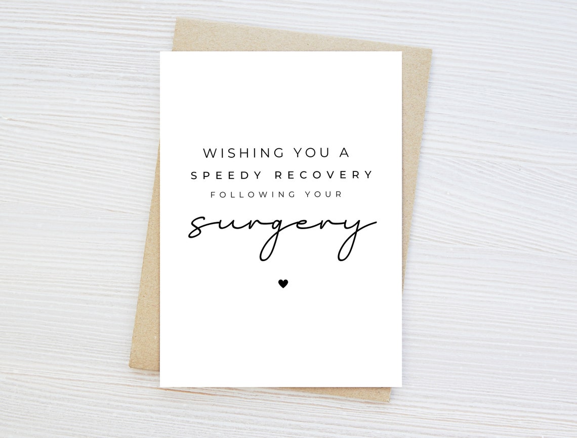 Surgery Get Well Soon Card, Knee Operation Recovery, Hip Surgery Card ...