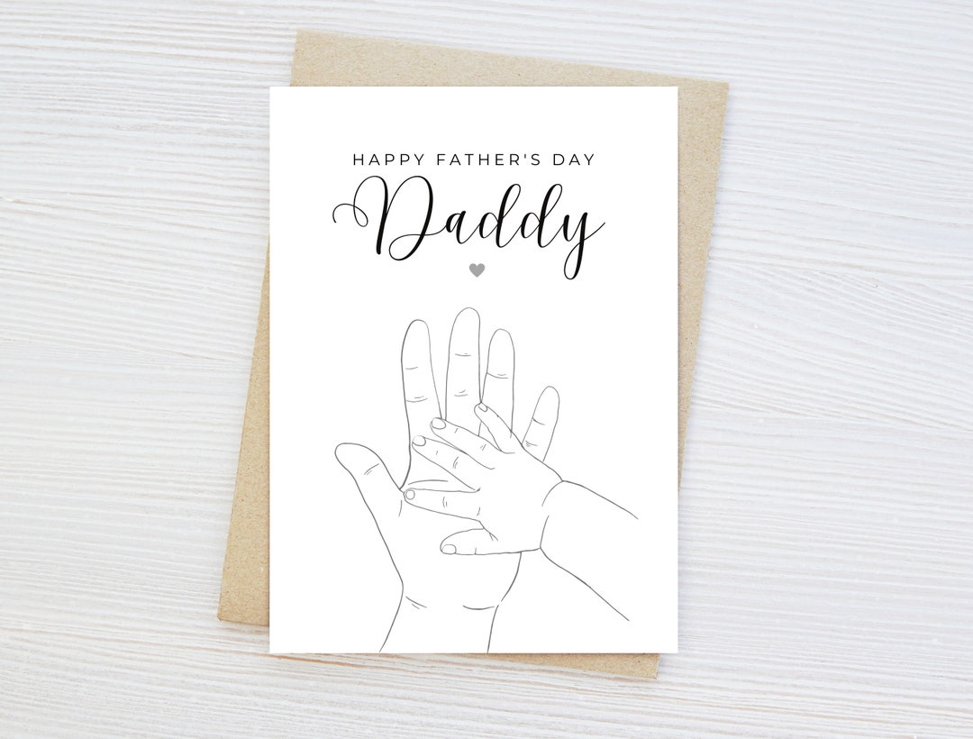 Simple Fathers Day Card, Best Dad Fathers Day Print, Personalised Card ...