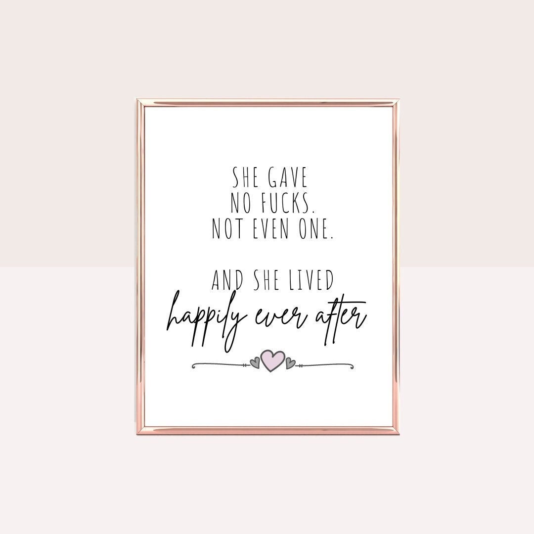 Rude Poster. Funny Prints. Lived Happily Ever After. Woman Print. Funny ...