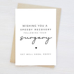 Surgery Get Well Soon Card, Knee Operation Recovery, Hip Surgery Card ...
