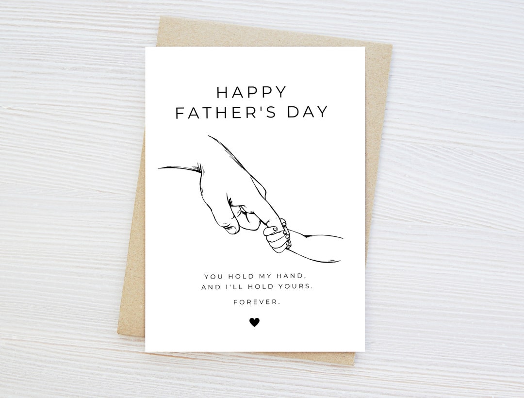 Simple Fathers Day Card, Line Art Fathers Day Print. Happy First ...
