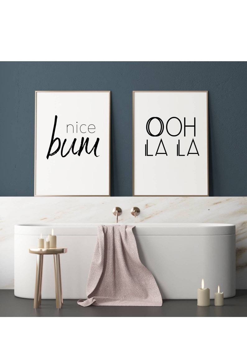Nice Bum Bathroom Print Funny Poster Wall Decor Home Inspo Etsy