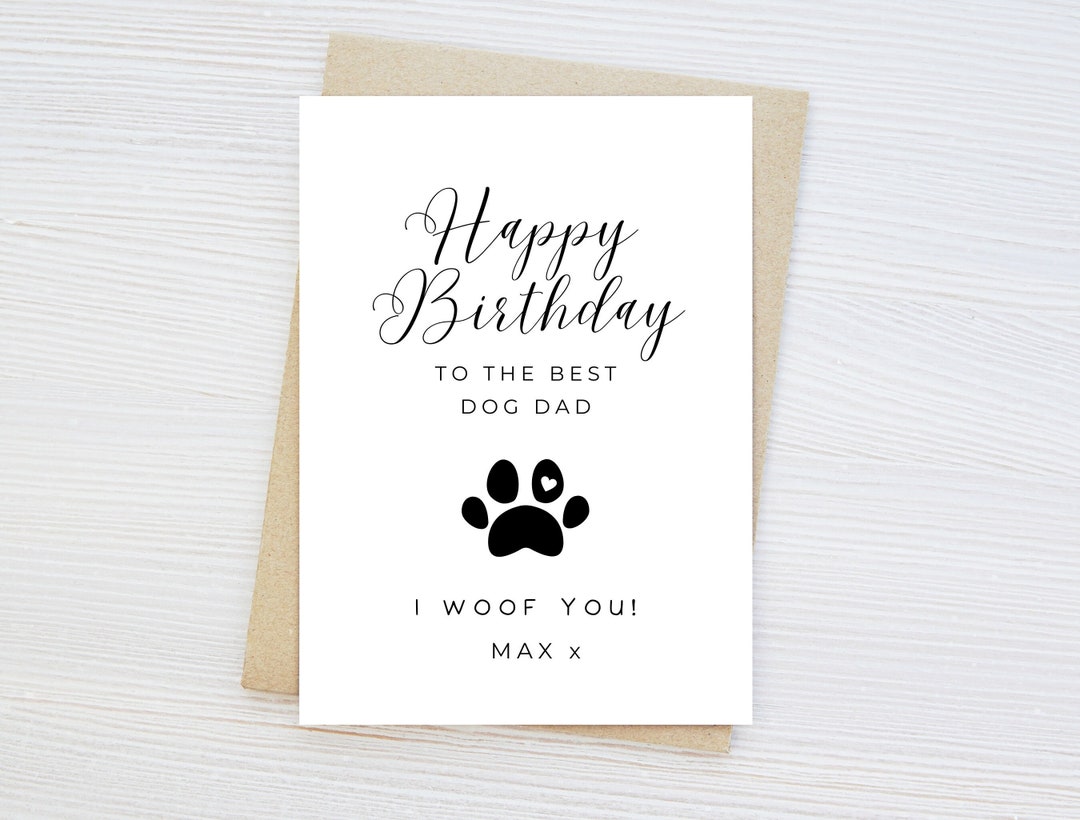 Dog Daddy Birthday Card, Happy Birthday Dog Daddy, Birthday Cards From ...