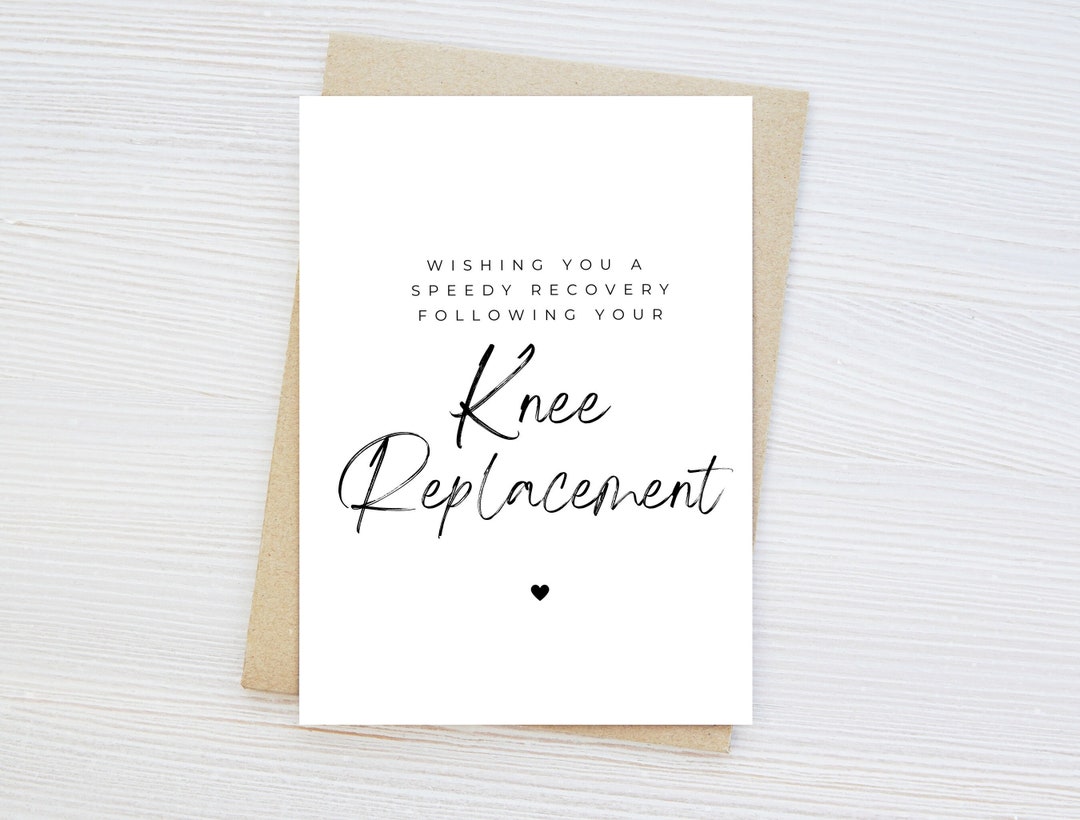 Knee Replacement Get Well Soon Card, Knee Operation Recovery, Knee ...