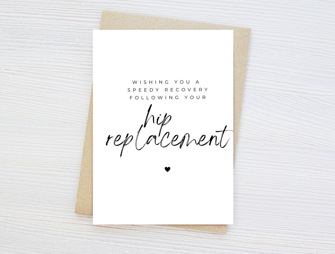 Hip Replacement Get Well Soon Card, Hip Operation Recovery, Hip Surgery ...