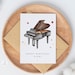 Personalised Piano Birthday Card, Grand Piano Birthday Card, Pianist ...